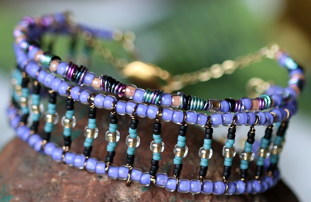 Seed Bead Ladder Cuff Bracelets (Customer Design) - Lima Beads