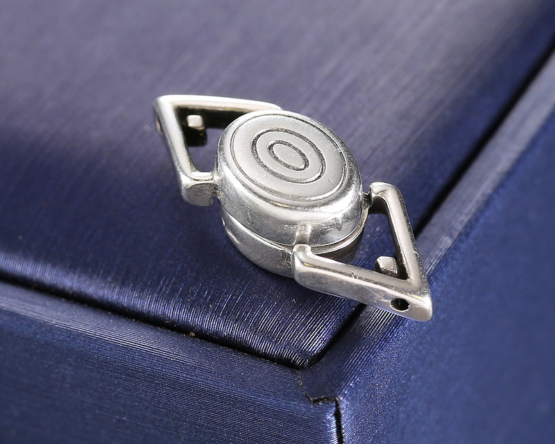 Cymbal Gyalos Antique Silver (plated) Magnetic Clasp for GemDuo 25x9mm