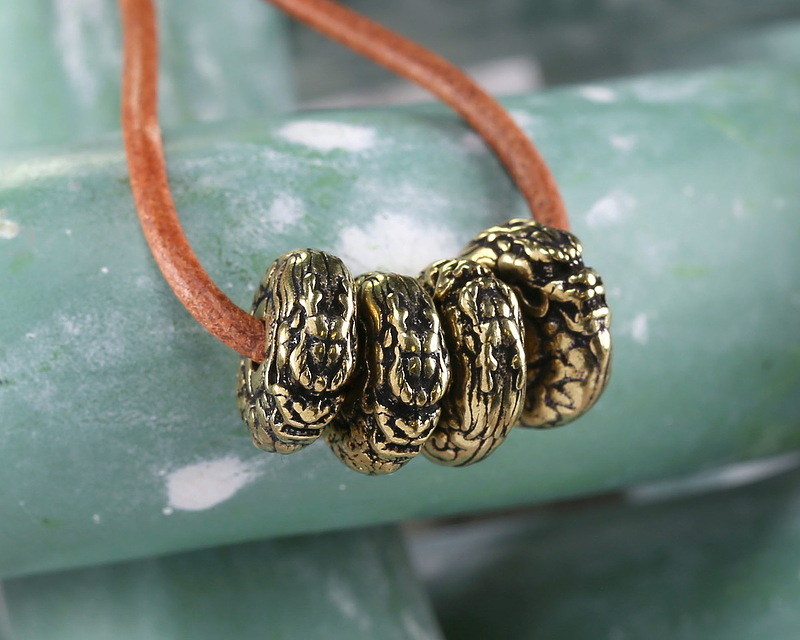 Antique Solid Brass Dragon Disc 4x10mm