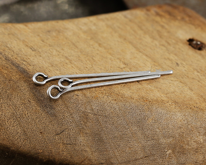 Antique Silver (plated) Eye Pin 1", 21 gauge