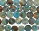 Turquoise Impression Jasper Puff Coin 20mm