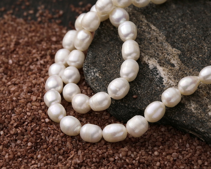Pearly White Freshwater Rice Pearl 8-9mm