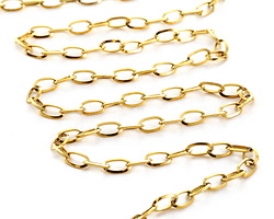 18K Gold (plated) Stainless Steel Large Oval Curb Chain