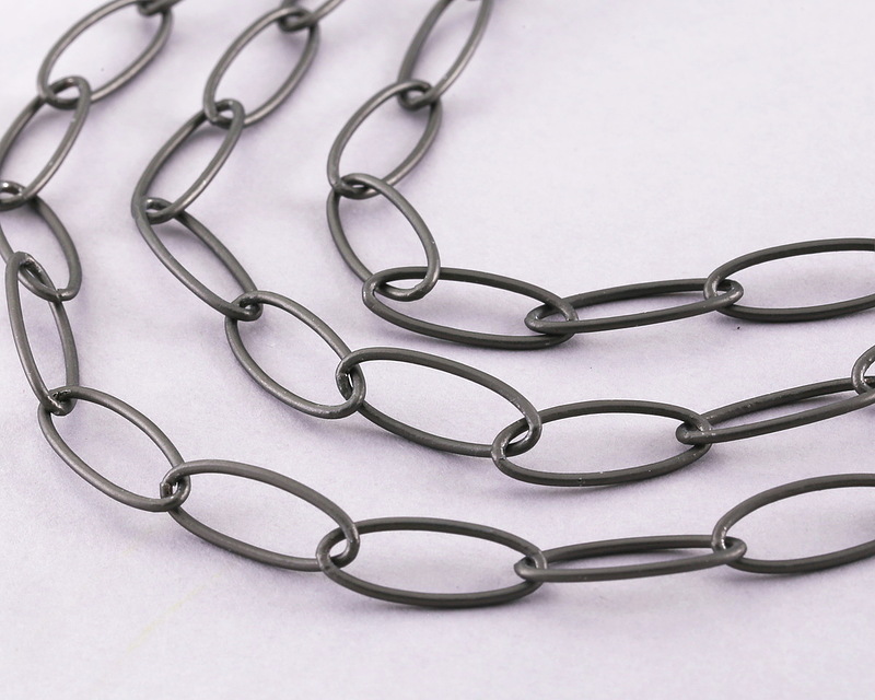 Matte Gunmetal (plated) Cable Chain