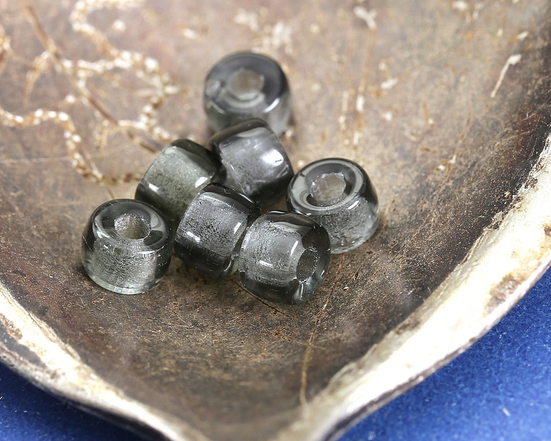 Czech Glass Black Diamond Roller 6mm