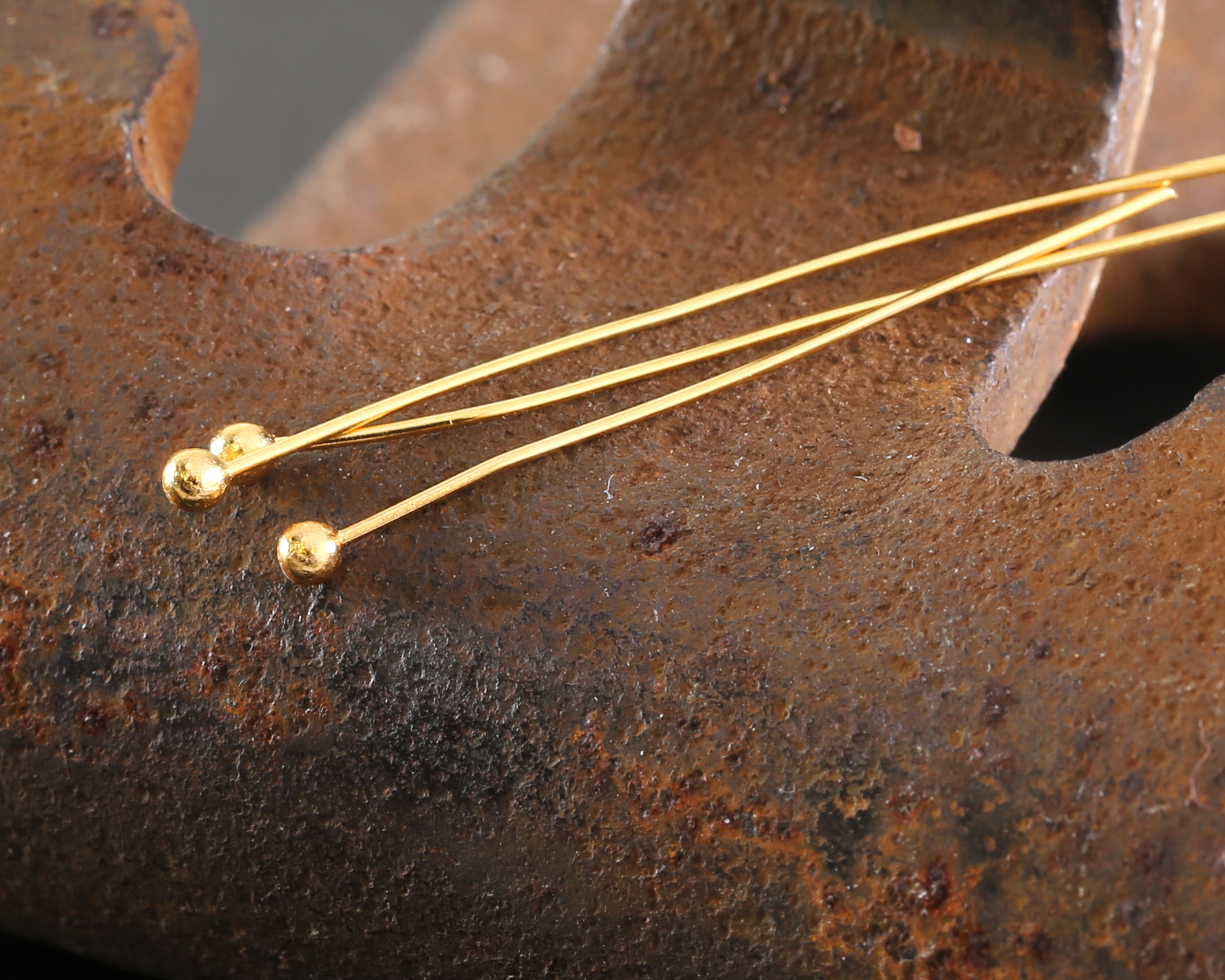 Gold (plated) Ball Head Pin 1.5", 24 gauge