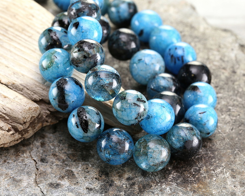 Blue Rutilated Quartz Round 12mm