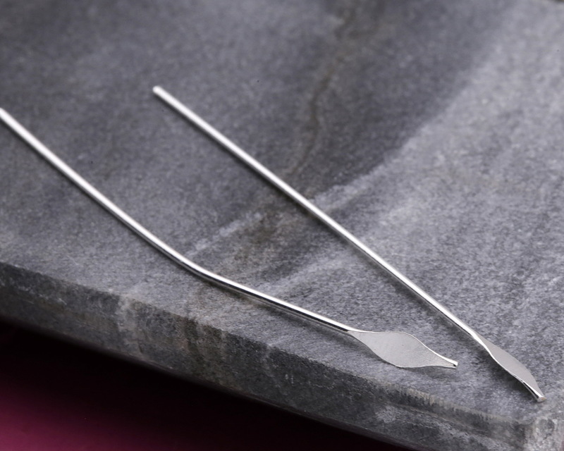 Silver (plated) Arrow Headpin 2", 21 gauge (200 pieces)