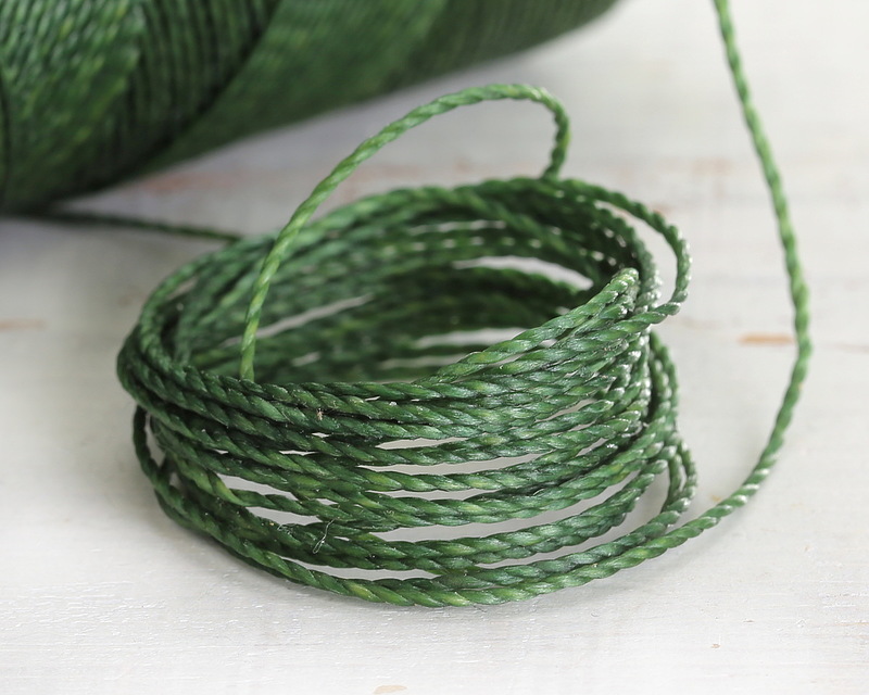 Linhasita Forest Green (367) Waxed Polyester Cord PE-4 1mm