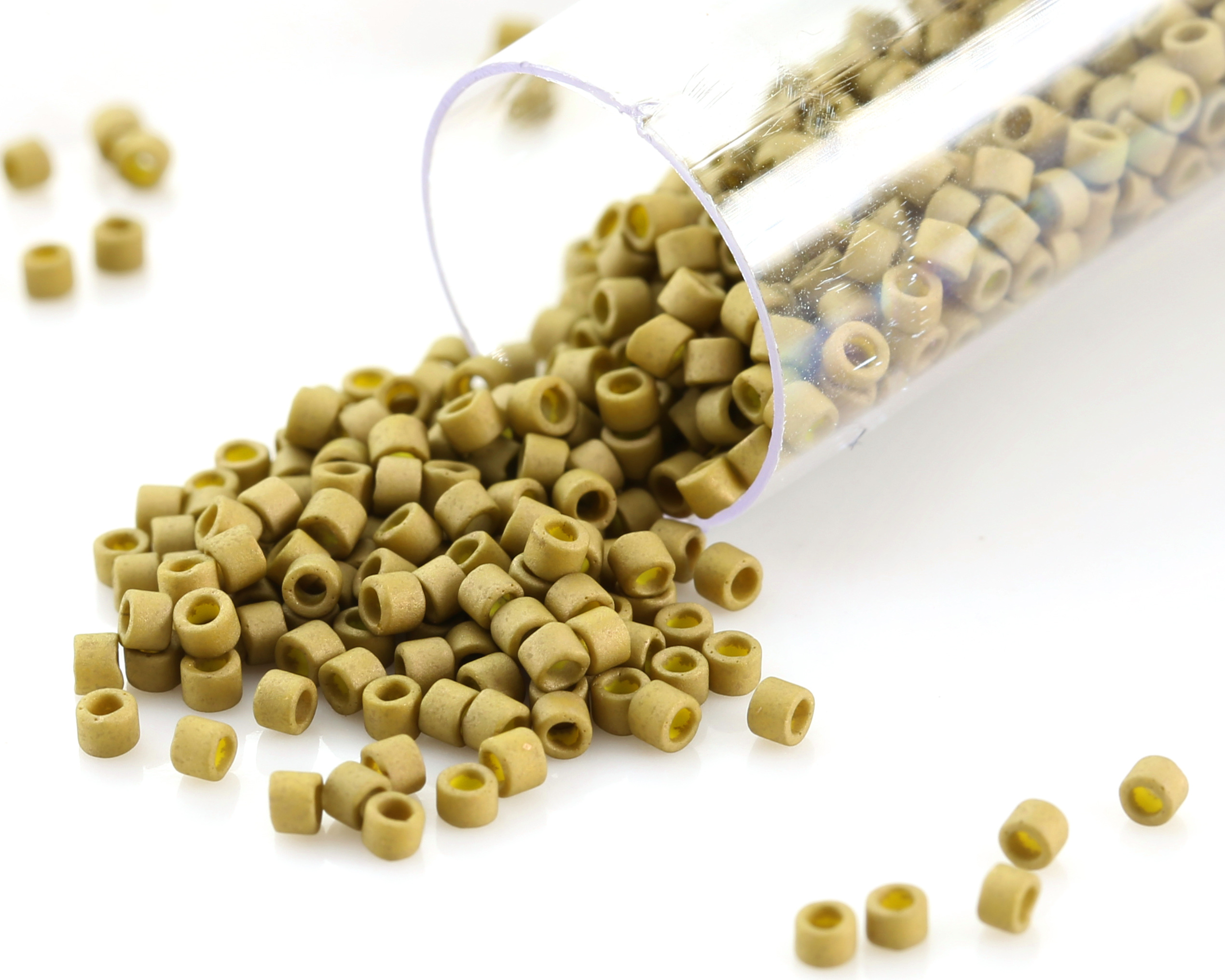 Miyuki Delica Matte Opaque Golden Olive Luster (DB0371) 11/0 Seed Bead
