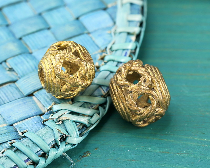 African Brass (Ghana) Twisted Rope Basket 11mm