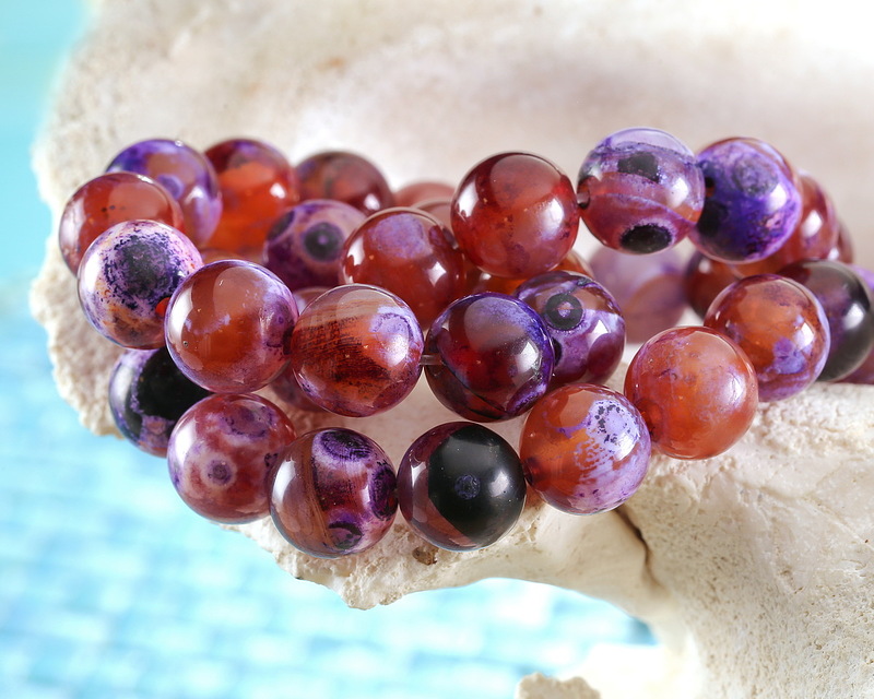 Bird of Paradise Agate Round 10mm