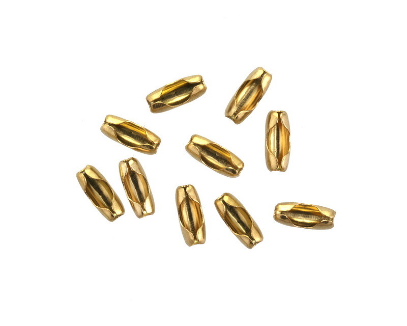 Gold (plated) Stainless Steel Ball Chain Clasp 2mm