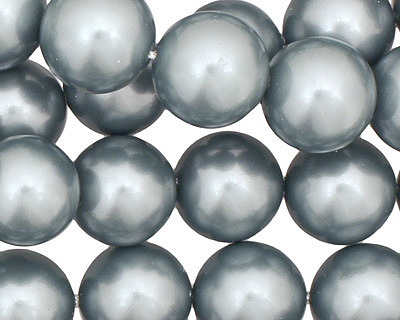 Slate Shell Pearl Round 14mm
