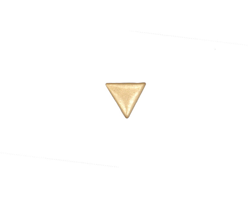 Zola Elements Matte Gold (plated) Triangle 3mm Flat Cord Slide 8mm
