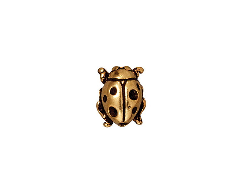 TierraCast Antique Gold (plated) Lady Bug 10x8mm