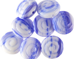 Czech Glass Nautical Swirl Coin 13mm