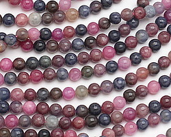 Multi Stone (Ruby & Sapphire) Round 6mm
