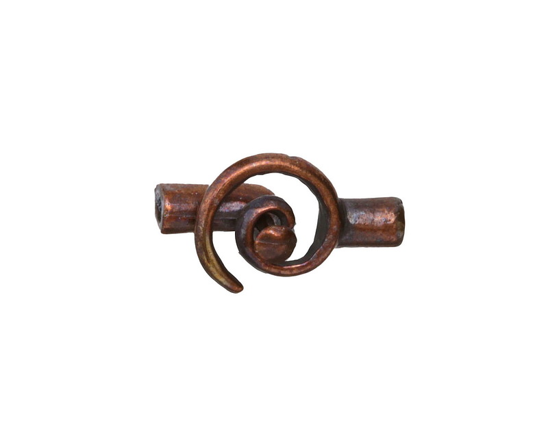 Mykonos Antique Copper (plated) Spiral Cord End Closure 12x24mm