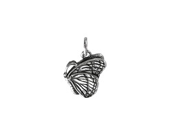 Nina Designs Sterling Silver 3D Butterfly Charm 12x16mm