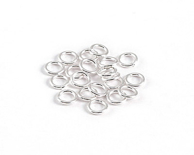 Silver (plated) Soldered Jump Ring 6mm, 18 gauge