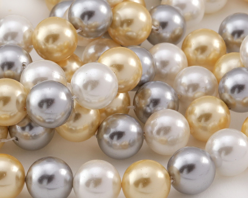 Classic Shell Pearl Mix Round 12mm