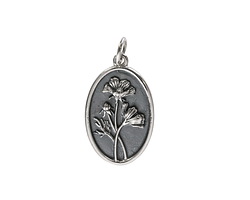 Nina Designs Sterling Silver Cosmo Charm - October Birthflower 13x25mm