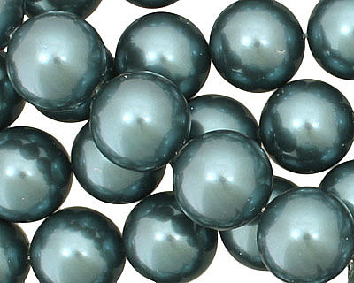 Marine Blue Shell Pearl Round 14mm