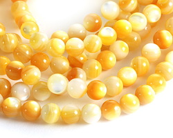 Gold Lip Shell Round 6mm