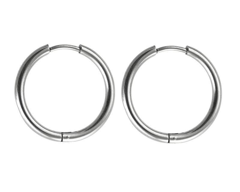 Stainless Steel Hinged Hoops 20mm