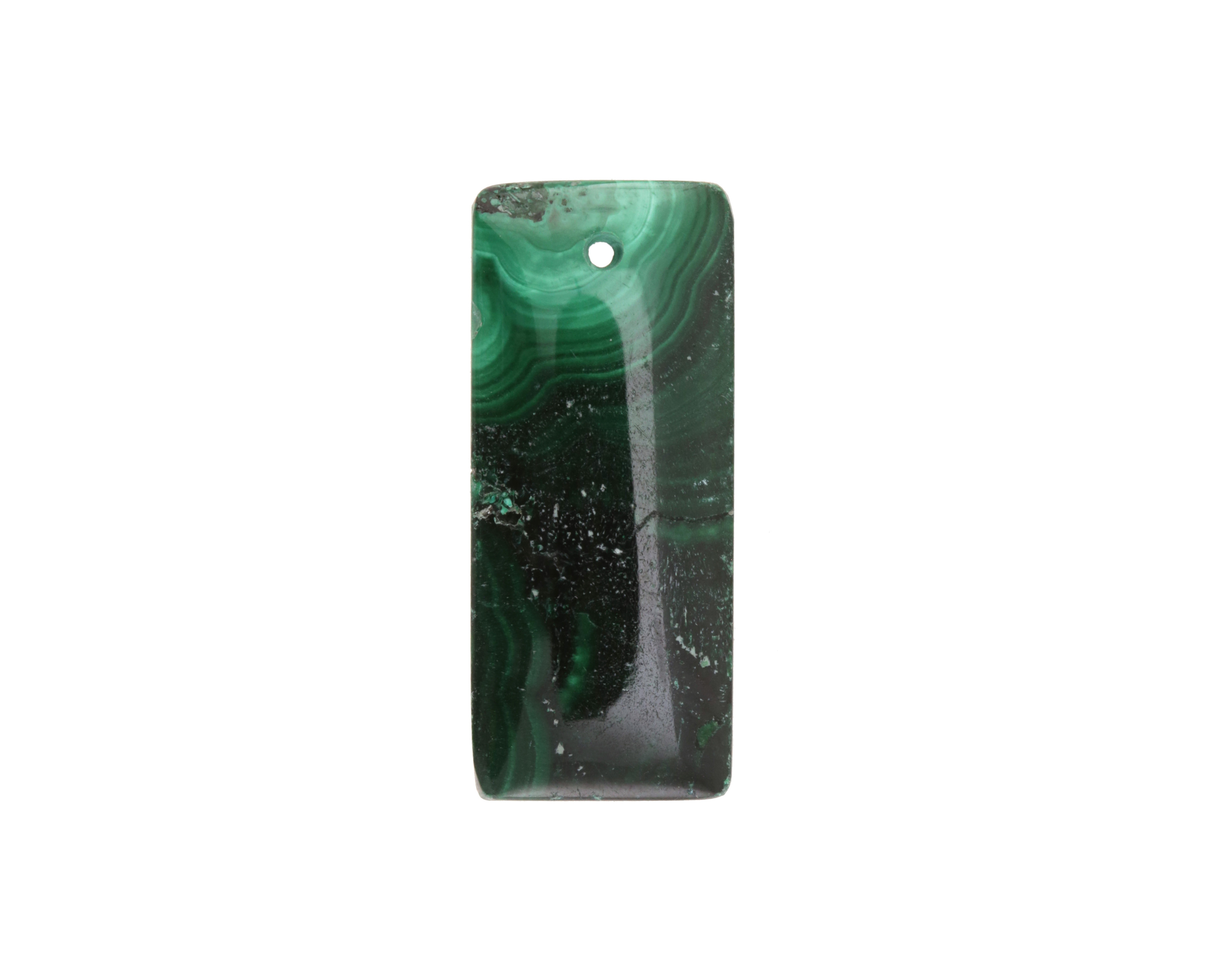 Malachite Rectangle Pendant 15x35mm
