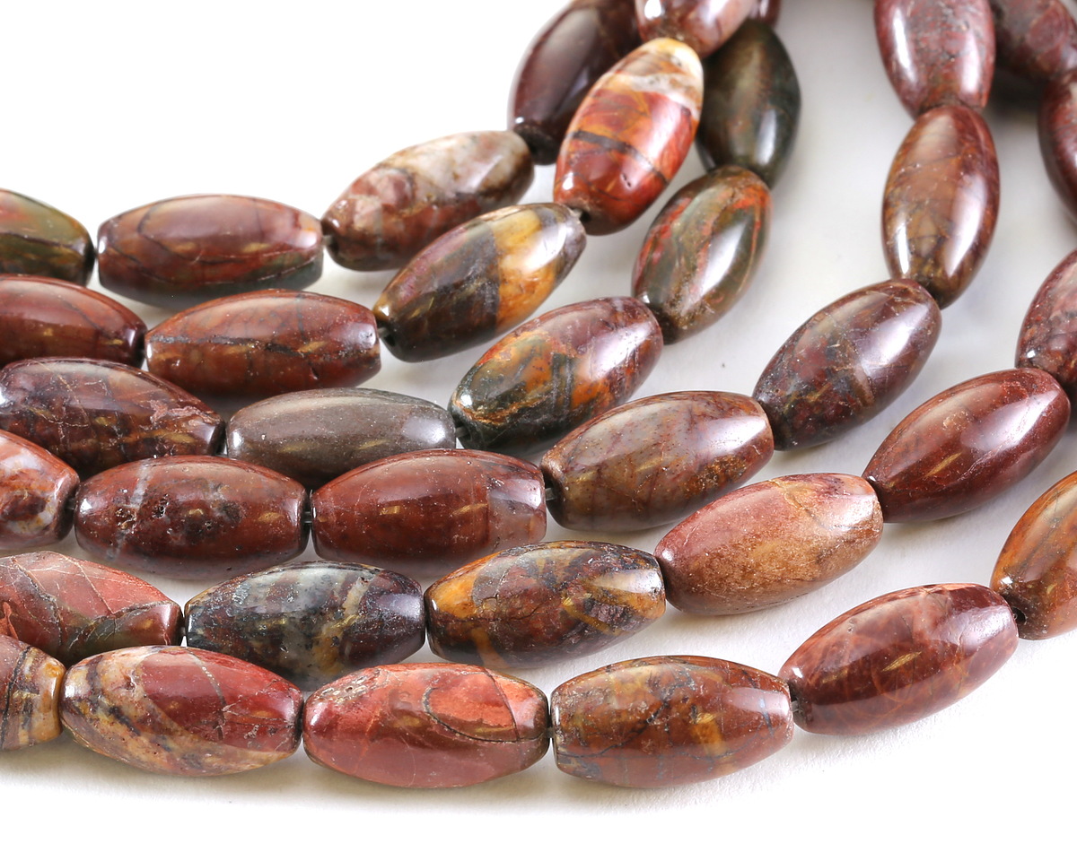 Red Creek Jasper Rice 16x8mm