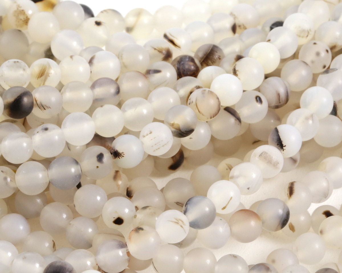 Natural Agate (matte) Round 6mm