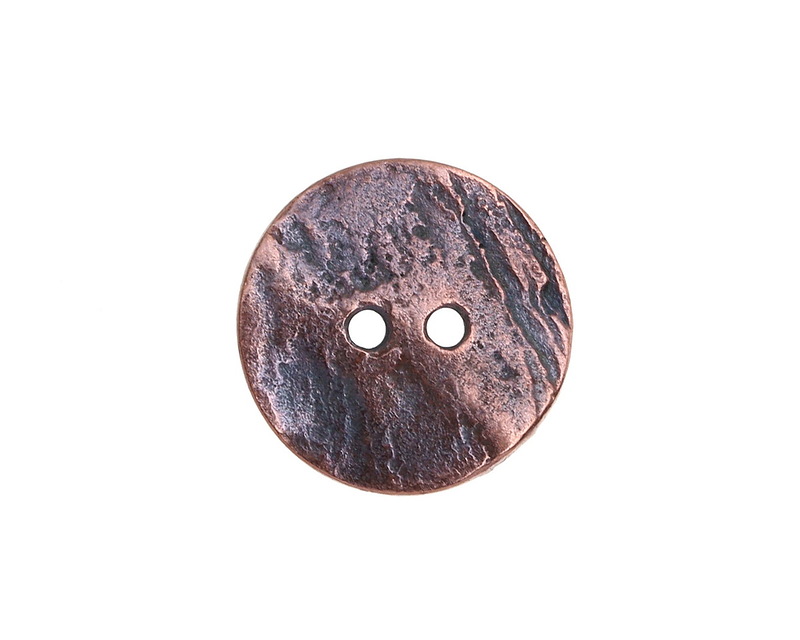 Mykonos Antique Copper (plated) Large Etched Button 20mm
