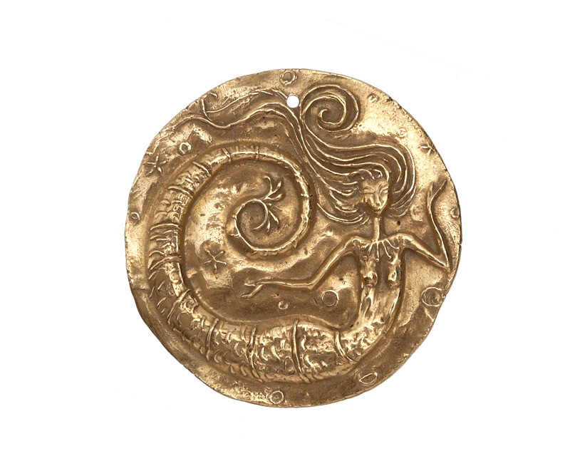 Green Girl Bronze Floating Mermaid Coin 25-30mm