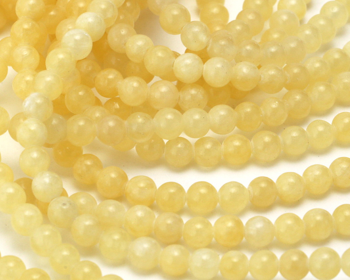 Yellow Calcite Round 6mm - Lima Beads